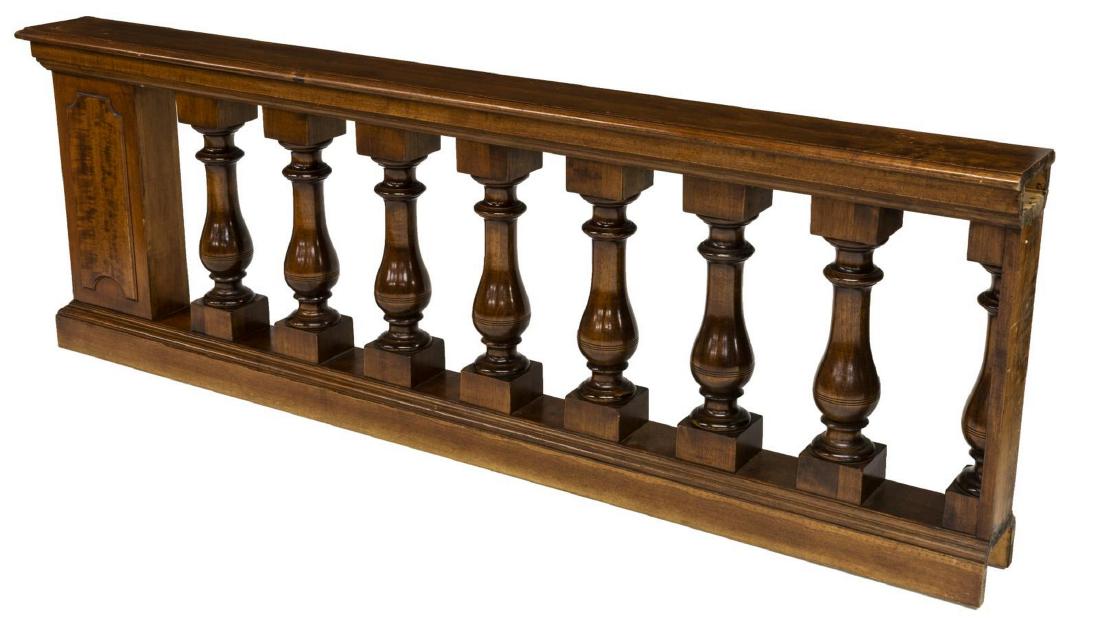 ITALIAN WALNUT CHURCH ARCHITECTURAL BALUSTRADE