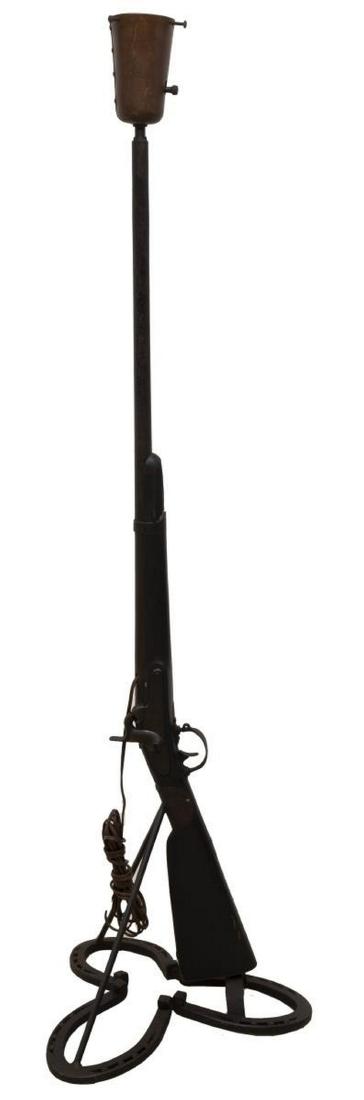FLOOR LAMP MADE FROM 1842 U.S. SPRINGFIELD MUSKET
