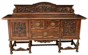Fine Renaissance Revival Carved Oak - May 16, 2015 | Brunk Auctions in NC