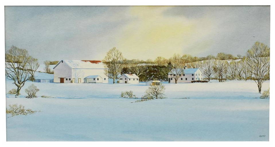 Jack Wemp Watercolor Painting, 'road To Amenia'