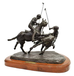 Signed Metz Castleberry Western Bronze
