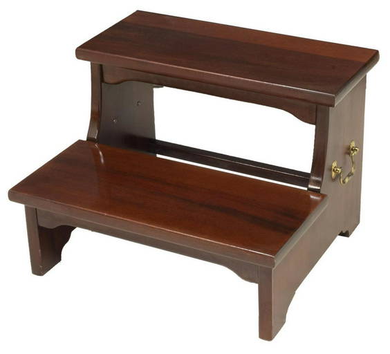 Vintage Mahogany Bed Steps