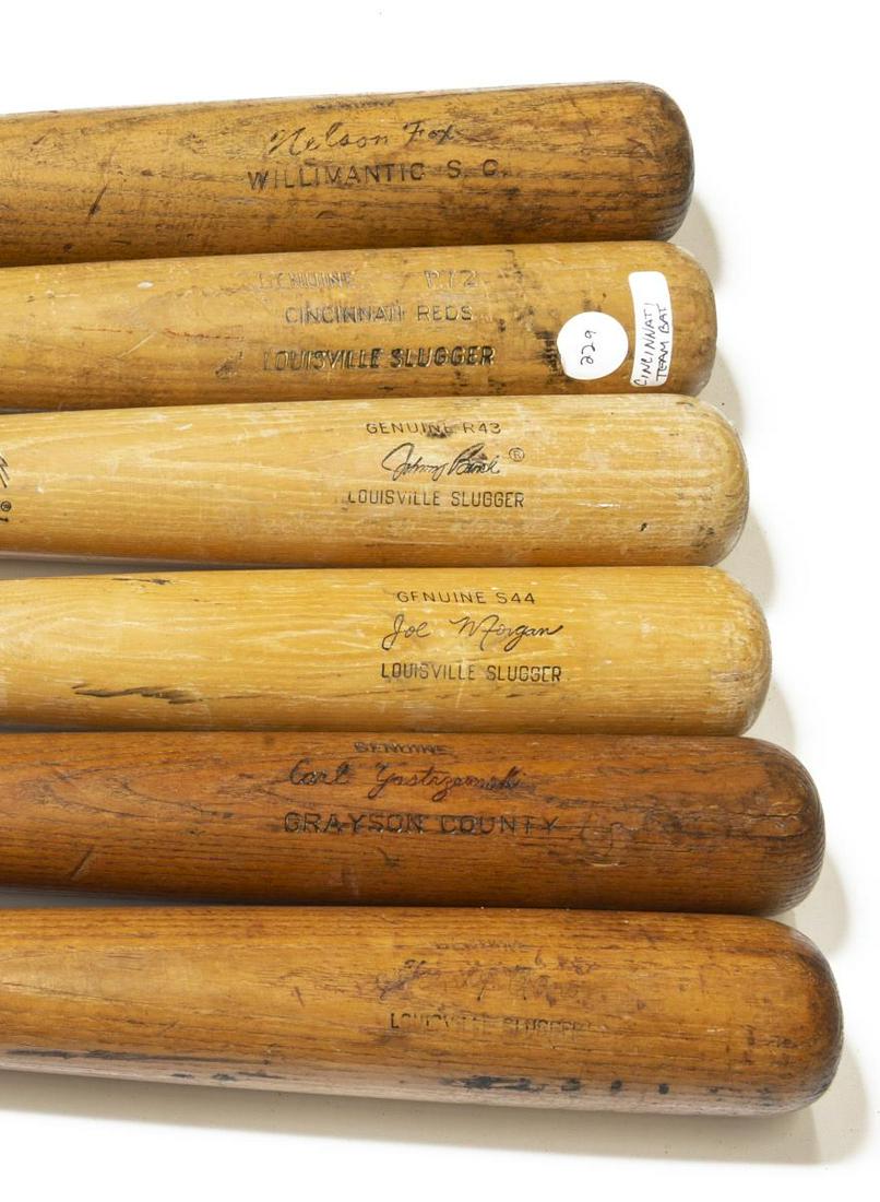 (8) Vintage H&b Baseball Bats & Display Stands