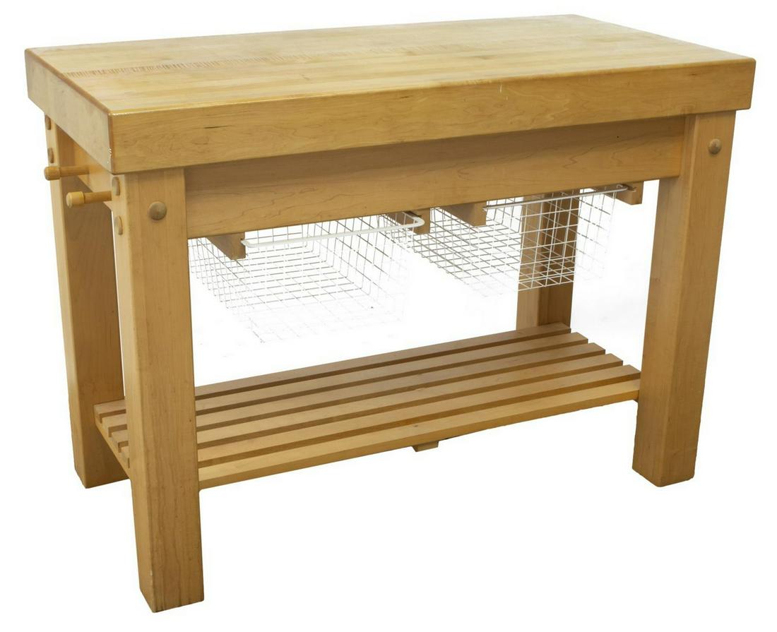 Le Gourmand Kitchen Island Butcher Block