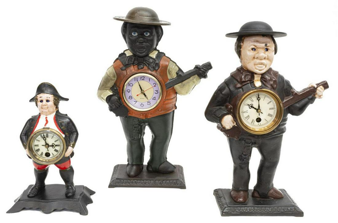 (3) NOVELTY CAST IRON FIGURAL 'WINKER' CLOCKS - Dec 07, 2019 | Austin ...