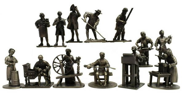 Franklin Mint Pewter 14 Stations Of The Cross