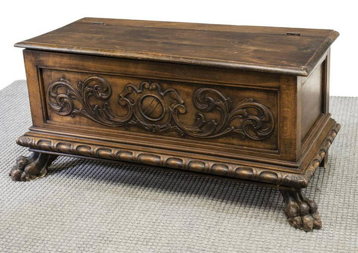Renaissance Revival Carved Storage Chest