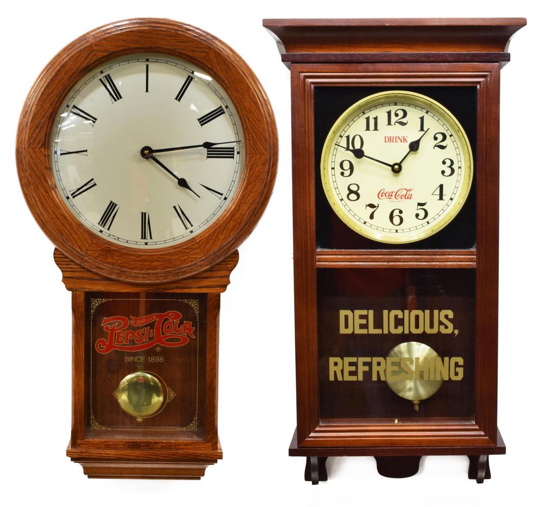 (2) PEPSI-COLA ADVERTISING REGULATOR WALL CLOCKS - Mar 14, 2020 ...