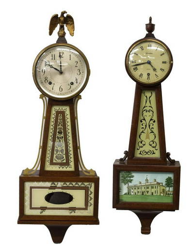 (2) American Herschede & Seth Thomas Banjo Clocks