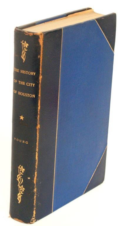 Antique Texas Book "thumbnail History Of Houston"