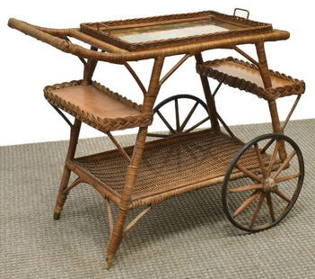 Wicker Tea Cart