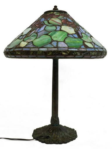 PAUL CRIST TIFFANY STYLE STAINED GLASS TABLE LAMP - May 31, 2020 | Austin Auction Gallery in TX