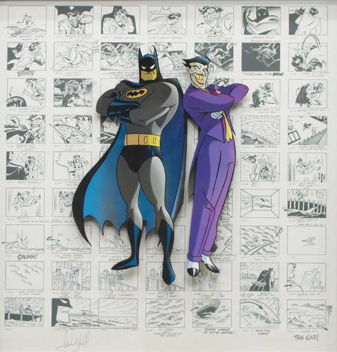 Batman Animated Series Signed Storyboard Litho