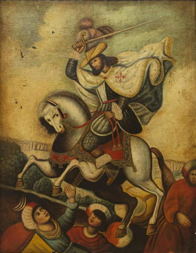 Cuzco School Style Santiago Matamoros Painting