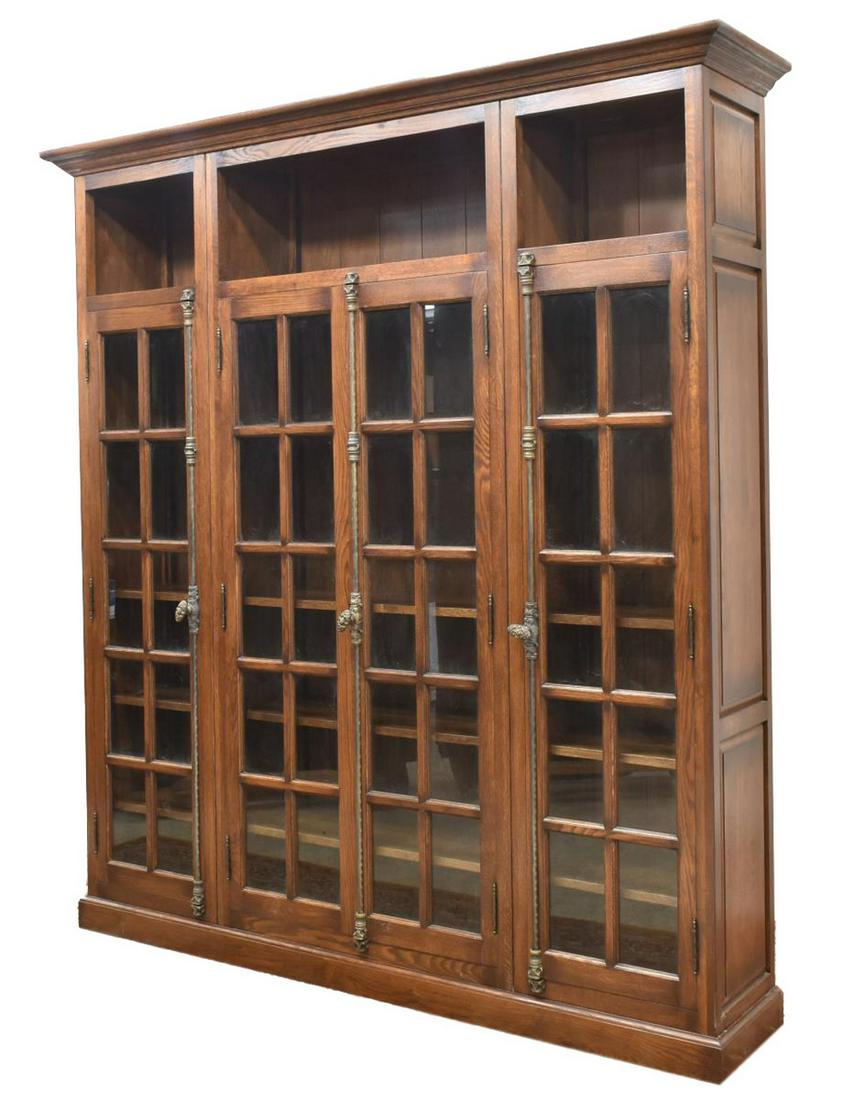 OAK LIBRARY BOOKCASE W/ CREMONE BOLT DOORS - Jun 28, 2020 | Austin ...