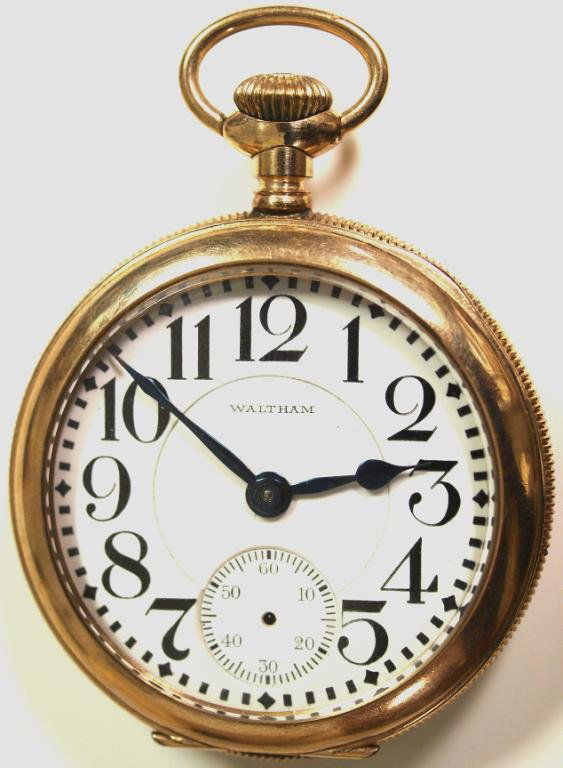 29: WALTHAM CRESCENT STREET POCKET WATCH 21 JEWELS