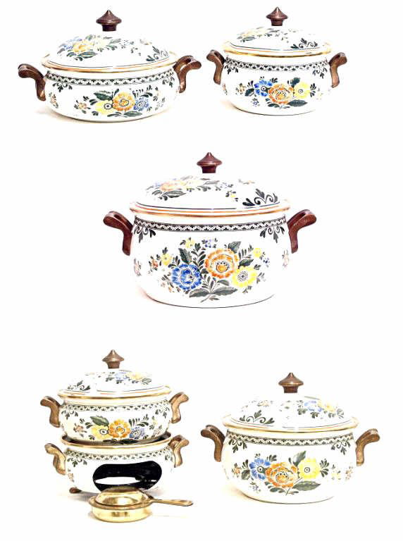 342: 6 PIECE GERMAN ASTA FLORAL ENAMEL COOKWARE SET - Oct 11, 2008 ...