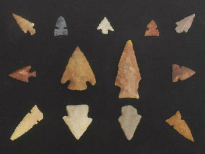 (20)early Native American Arrowheads California & Southwest , Various Sizes