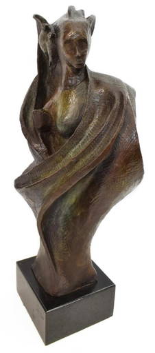 Warren Cullar Bronze Sculpture 'crystal Woman'
