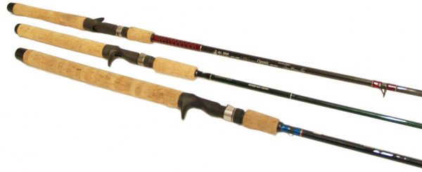 205: THREE FISHING RODS ALL STAR CLASSIC & FALCON