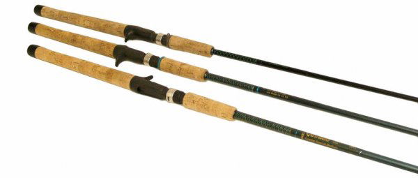 207: THREE CASTAWAY SALTWATER FISHING RODS LIKE NEW