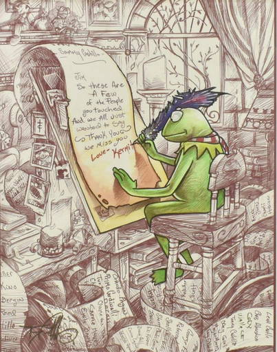 Tommy Castillo Embellished Print Kermit The Frog