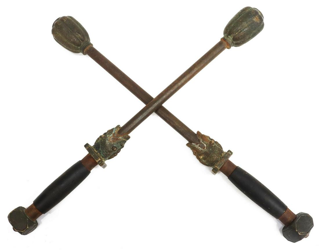 (2)CHINESE IRON & BRASS ASSASSIN'S CHUI (MACE) SET - Jan 15, 2021 ...