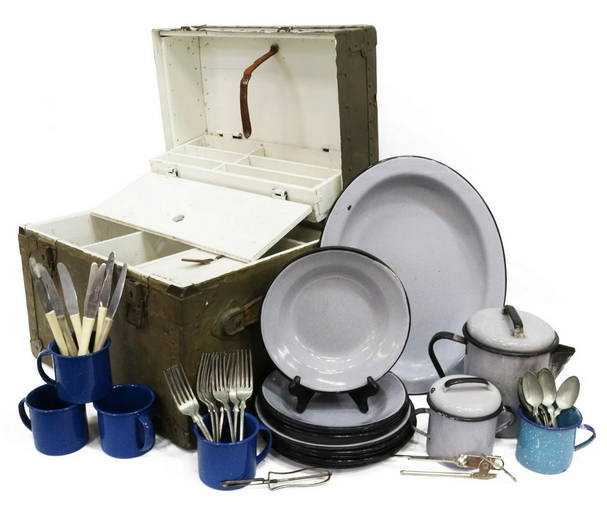 Wwii Us Army Officers Portable Field Mess Kit