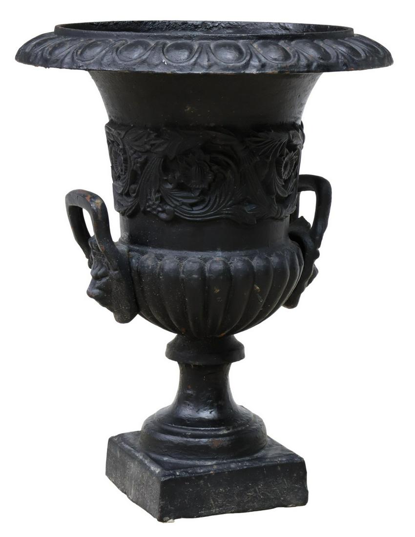 Classical Style Cast Iron Garden Urn