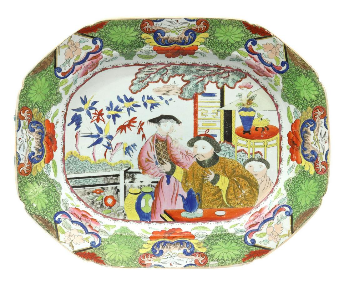 Masons Ironstone 'green Mandarin' Large Platter