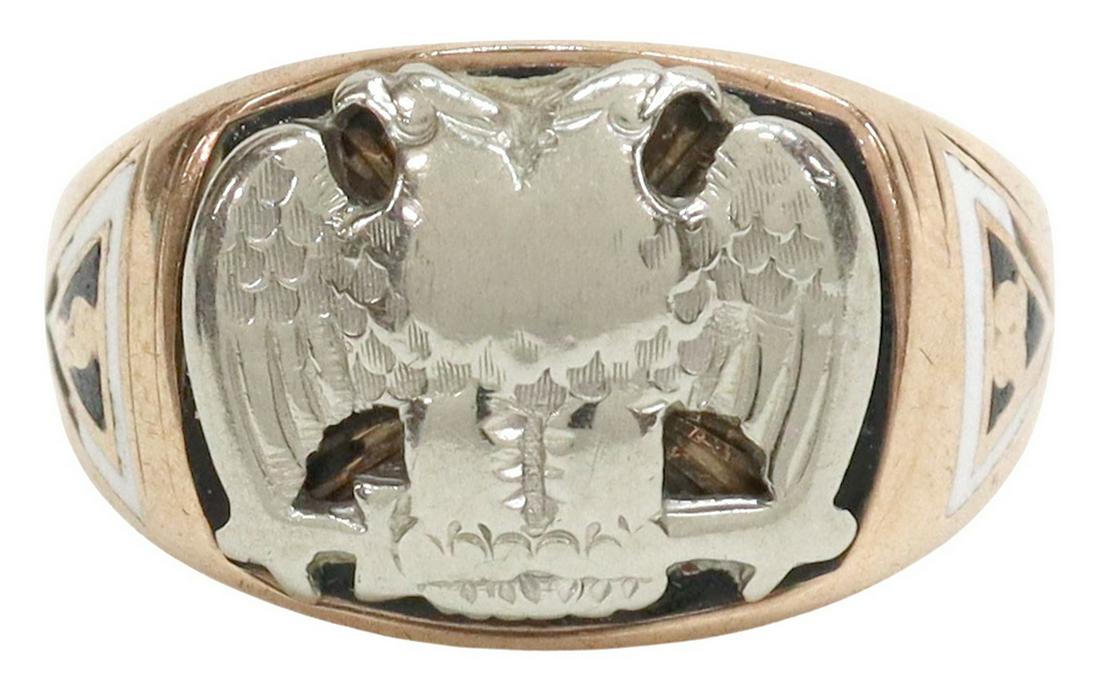 Gents 10k Gold Scottish Rite 32nd Degree Ring
