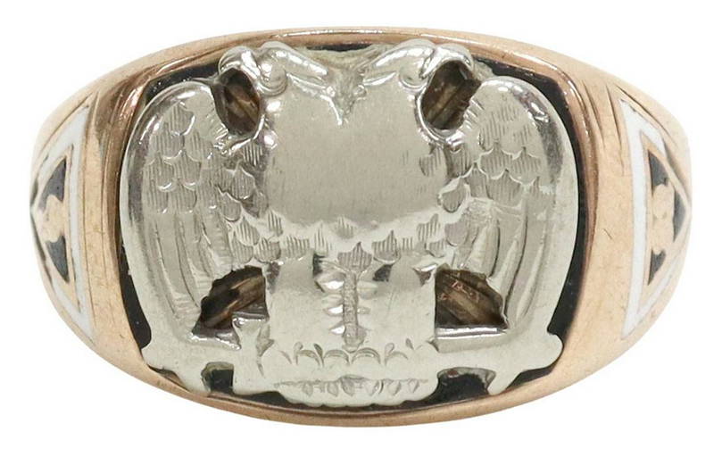 Gents 10k Gold Scottish Rite 32nd Degree Ring