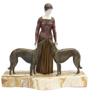 After Chiparus 'amis De Toujours' Bronze Sculpture