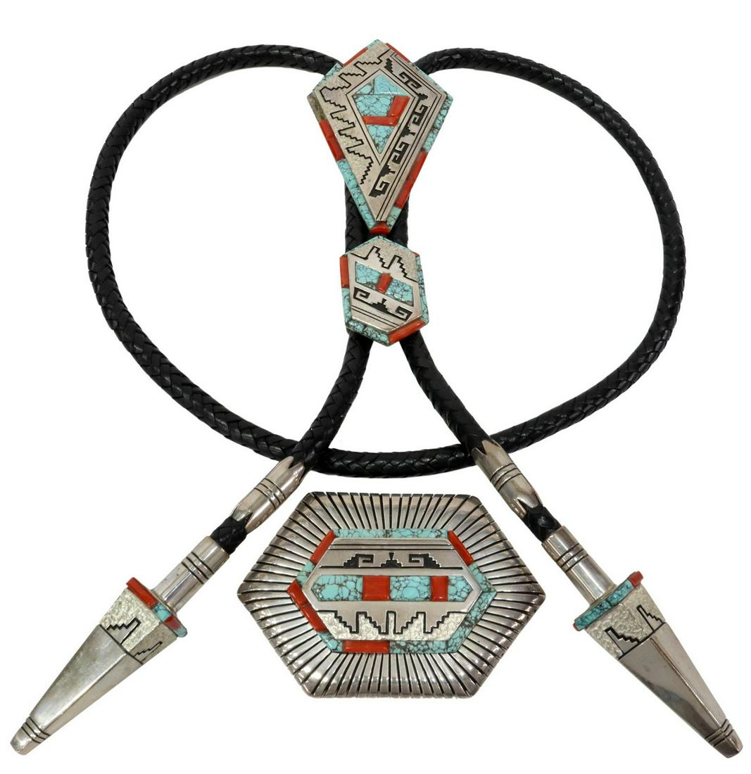 2) ALVIN & LULA BEGAY NAVAJO OVERLAY BOLO & BUCKLE - Apr 24, 2021 ...