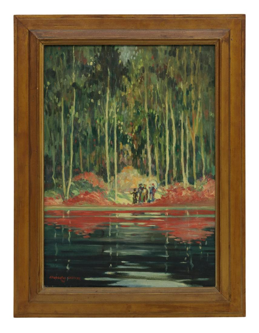 J. AUGUSTUS WALKER (1901-1967) LAKESIDE PAINTING - Apr 24, 2021 ...