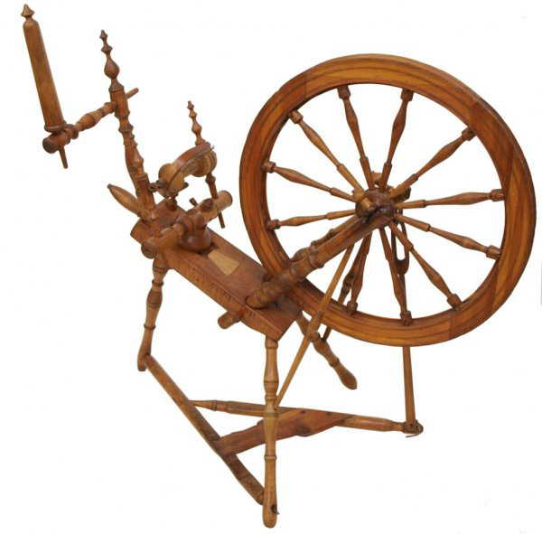 EARLY AMERICAN FLAX SPINNING WHEEL