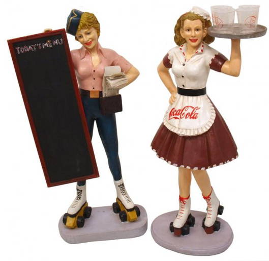 Large Figures: Car Hop Girls On Skates, Signboard