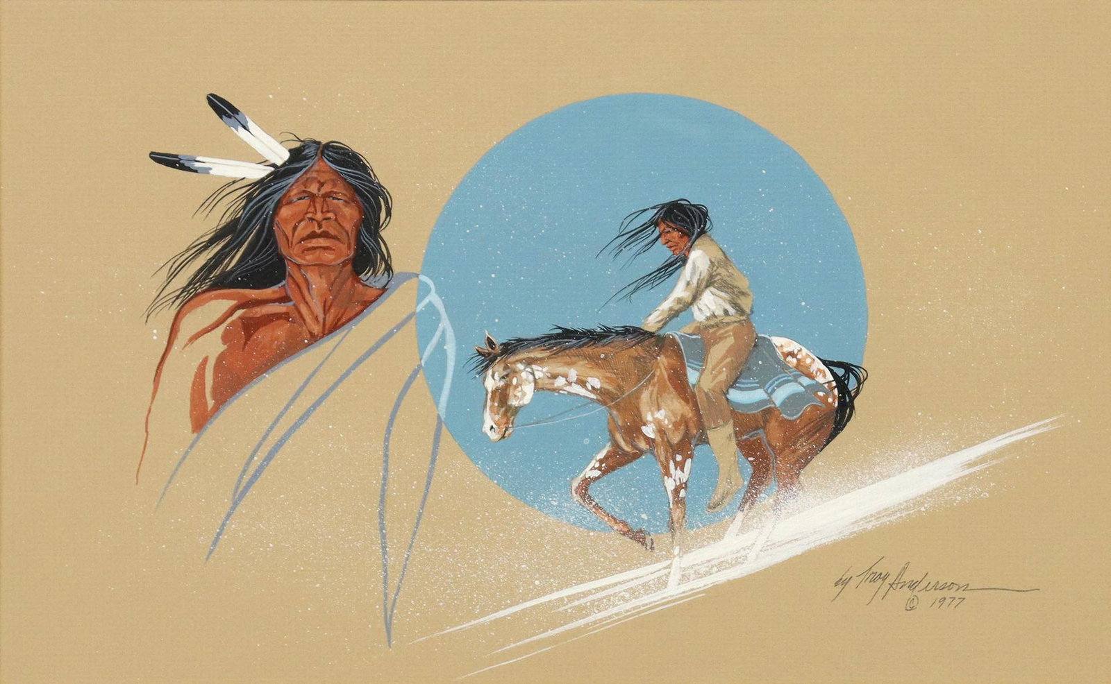 For Auction: TROY ANDERSON (B.1948) NATIVE AMERICAN, STORM (#0689) on ...