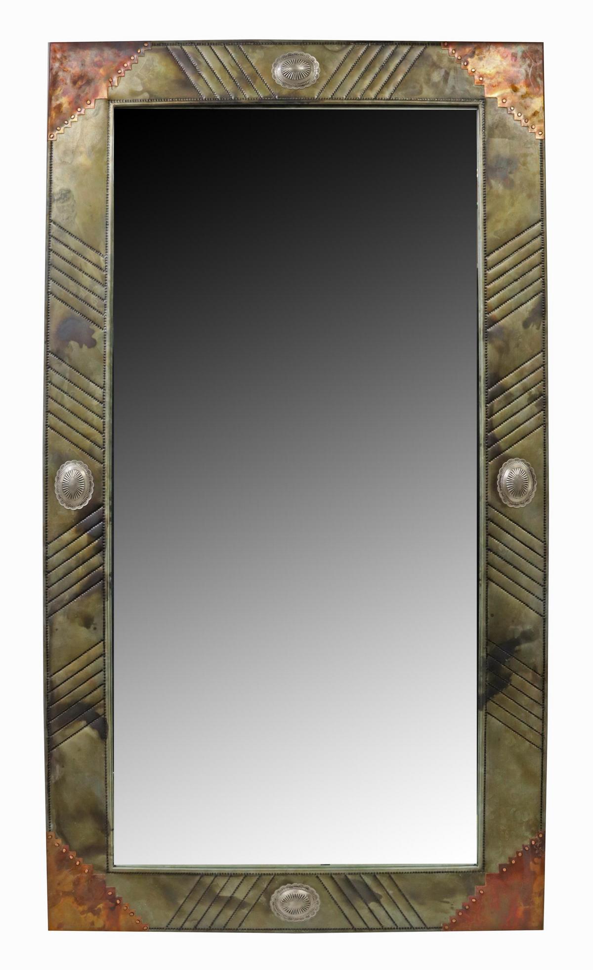 For Auction: LARGE SOUTHWEST STYLE METAL WALL MIRROR (#0801) on May 22 ...
