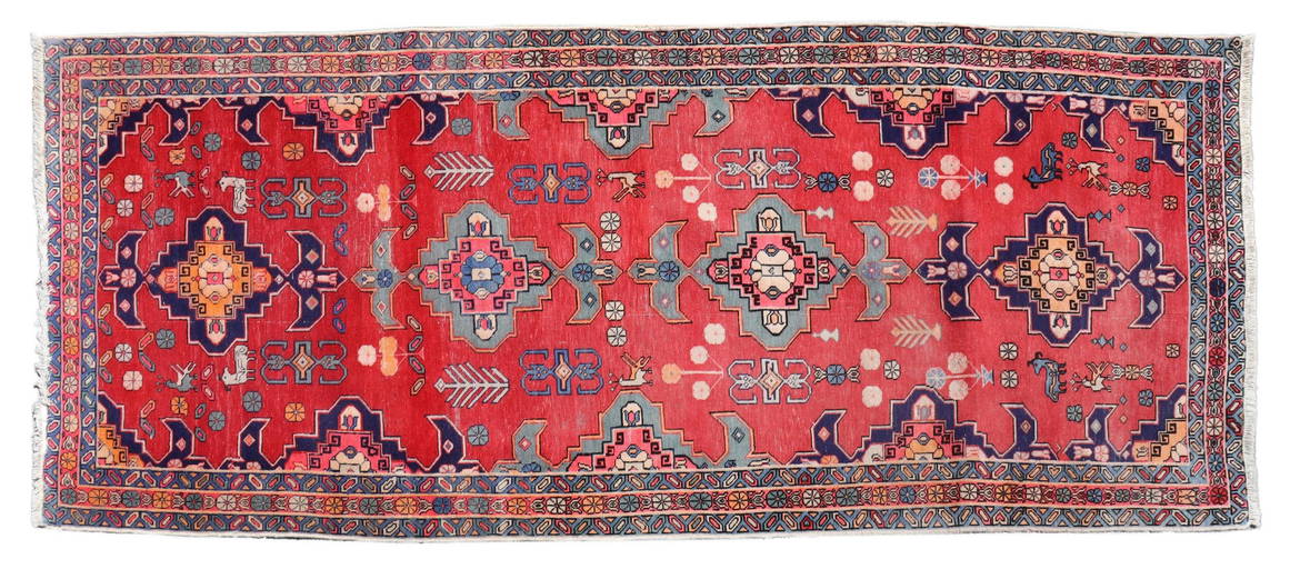 HAND-TIED PERSIAN MESHKIN RUNNER, 10'11" X 4'5.5" - May 23, 2021 ...