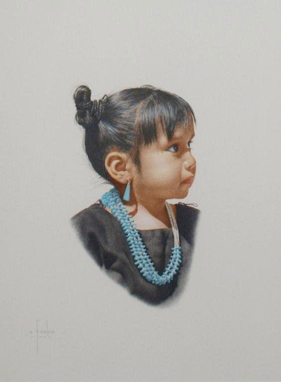 151: COLOR DRAWING, STEVE FORBIS, AMERICAN INDIAN ART