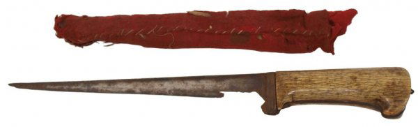 176: ANTIQUE INDO-PERSIAN KHYBER DAGGER, IVORY HANDLES