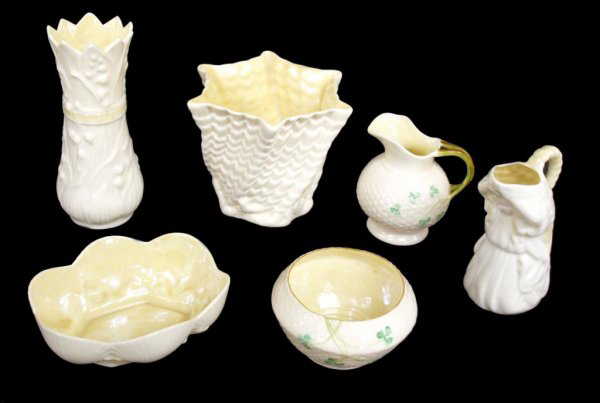 322: COLLECTION OF BELLEEK IRISH PORCELAIN, GREEN MARK