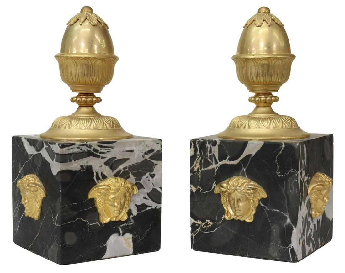 (2) VERSACE LITHOS MEDUSA BRONZE & MARBLE BOOKENDS - Jul 25, 2021 ...