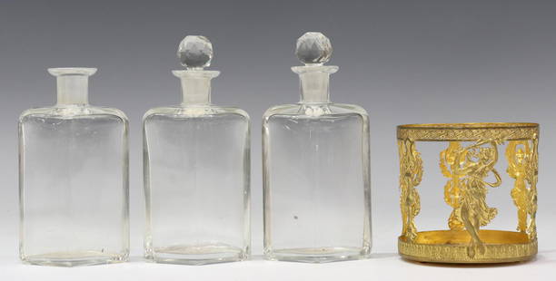 French Rococo Style Cased Perfume Scent Bottle