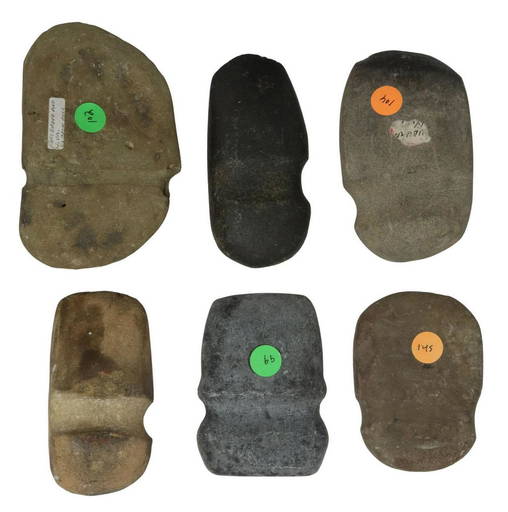 (6) Native American Stone Axe Heads