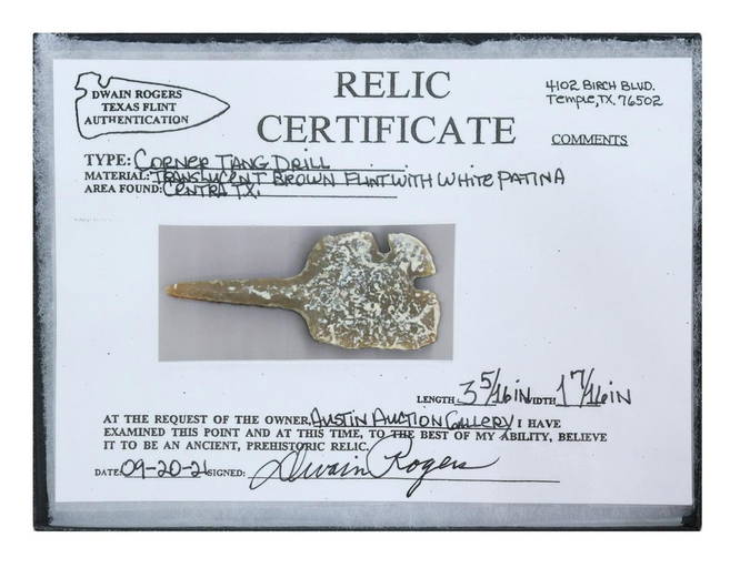 NATIVE AMERICAN CORNER TANG DRILL, DWAIN ROGERS (#0149) on Oct 22, 2021 ...