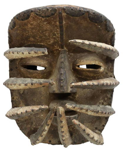 African Bete People Spider Nyaba Mask, Ivory Coast