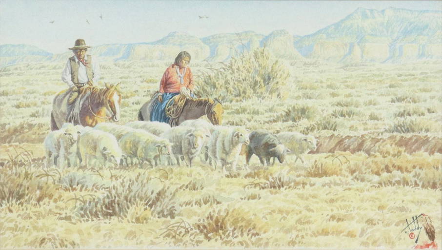 CALVIN TODDY (B.1955) NAVAJO SHEPHERDS WATERCOLOR - Oct 22, 2021 ...