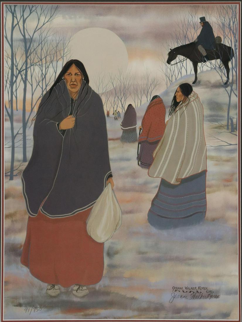 JEANNE WALKER ROREX (B.1951) NATIVE AMERICAN PRINT | Barnebys